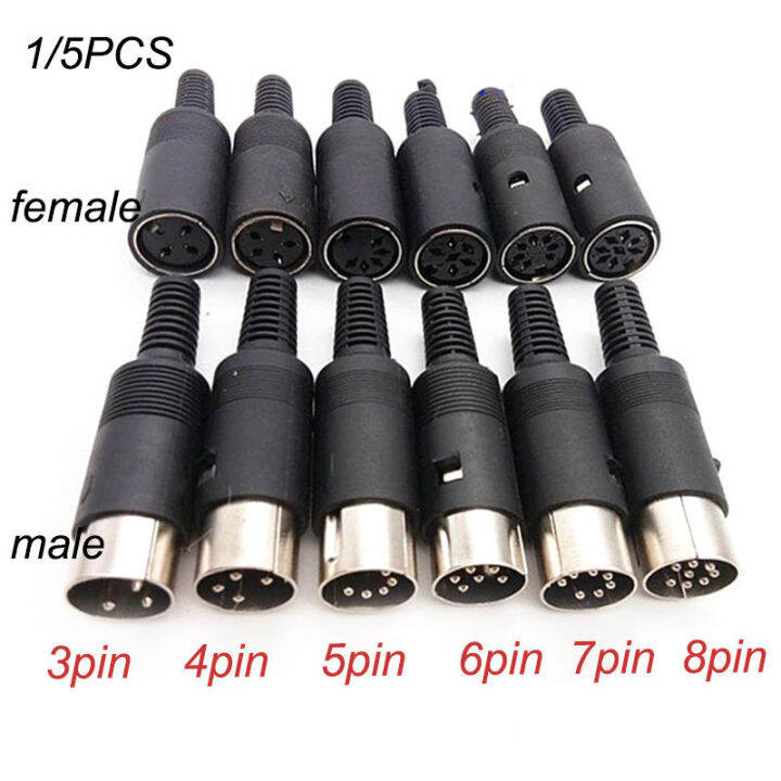 DIN 3pin 4pin 5pin 6pin 7pin 8 Pin Male Female Plug socket jack Solder ...