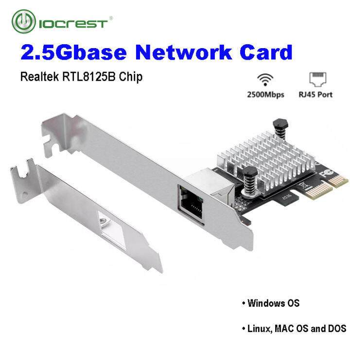 Iocrest 2.5GBase-T Gigabit Network Adapter 1พอร์ต2500Mbps PCIe 2.5G ...