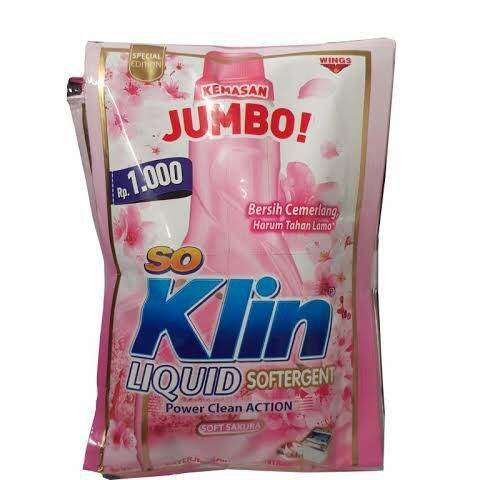 SO KLIN LIQUID SOFTERGENT JUMBO SAKURA STRAWBERRY SACHET 6X45ML ...