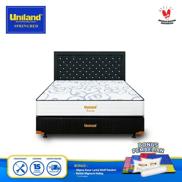 Uniland Springbed Avanta Putih - Spring Bed Full Set | Lazada Indonesia