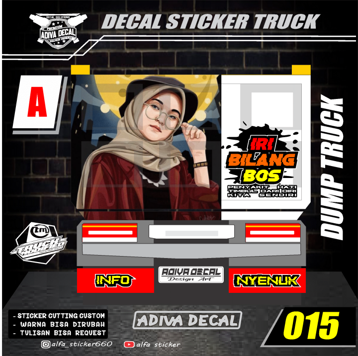 STICKER decal pintu truck bebas design dan ukuran - sticker decal pintu ...