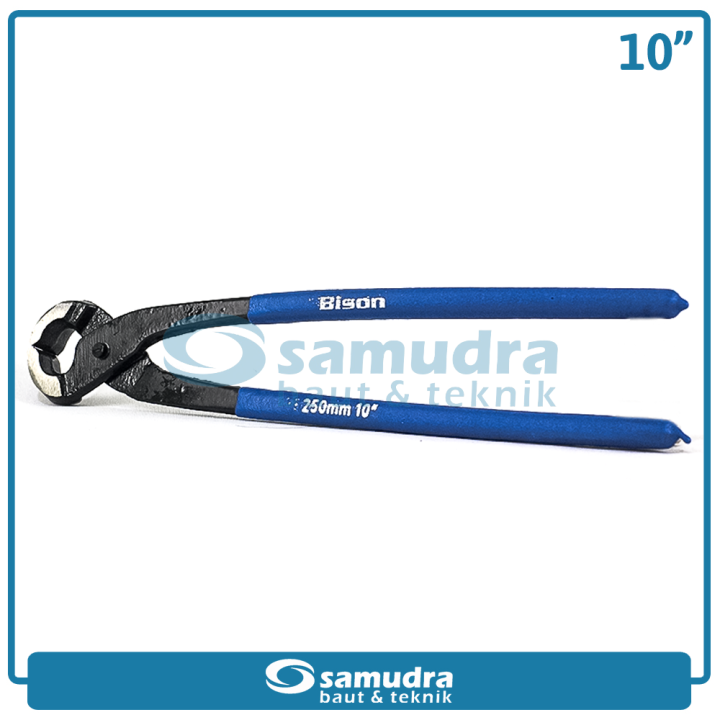 Tang Catut Kakatua 10" BISON Gagang Karet Alat Potong Kawat Kakak Tua ...