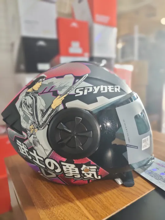 SPYDER Half Face Reboot Ronin Matte Black and Pink Helmet | Lazada PH