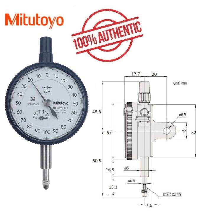 Mitutoyo Dial Indicator 2109A-10 | Lazada