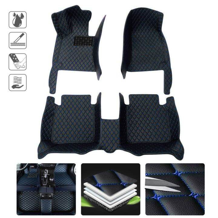 Leather Car Floor Mats Custom For SEAT Toledo Leon ST CUPRA Tarraco ...