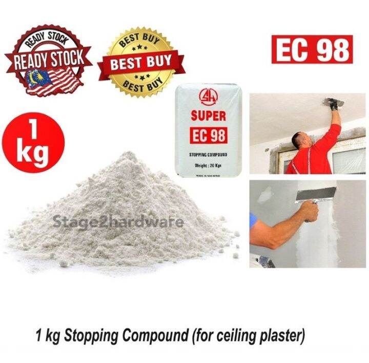 1KG Stopping Compound | Simen Cornice for Plaster Ceiling /Kapur Siling ...