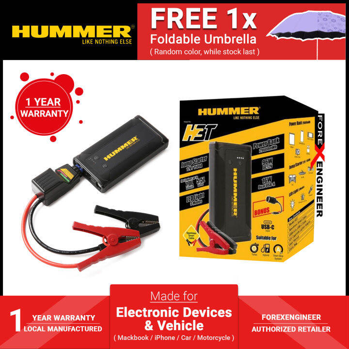 Hummer H3T Multifunctional Powerbank Jump Starter USB-A to USB-C ...
