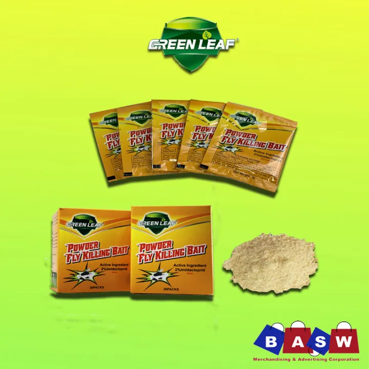 PROMO Effective Green Leaf Powder Fly Killing Bait (5 pieces) --pests ...
