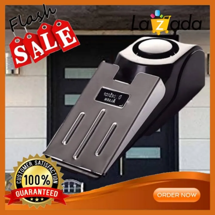 Wireless Vibration Triggered Home Wedge Shaped Stopper Alert Security ...