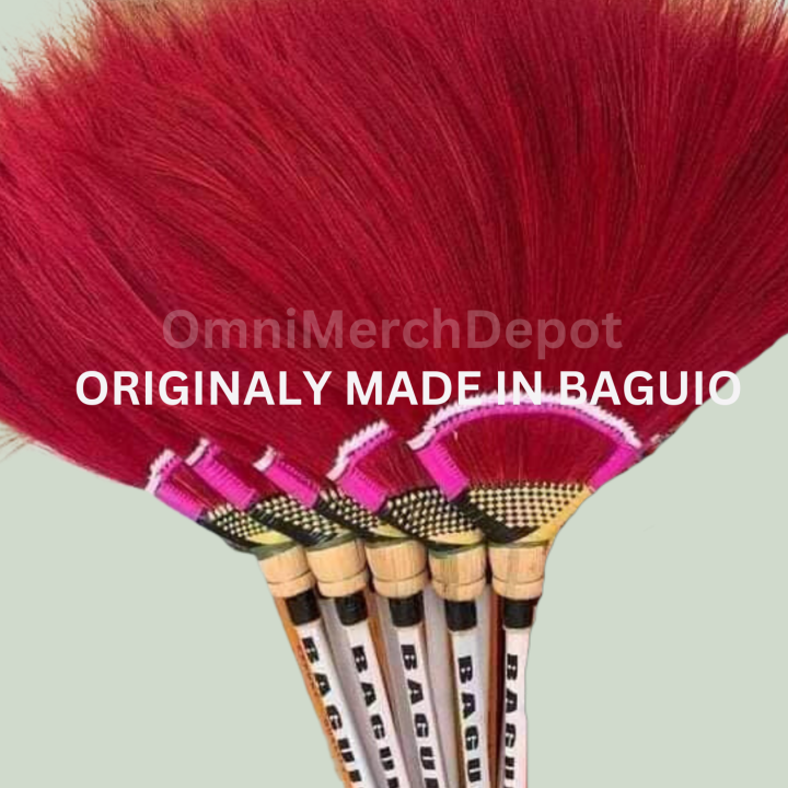 Large Red Soft Broom Walis Tambo Makapal & Matibay with Cartex Bristles ...
