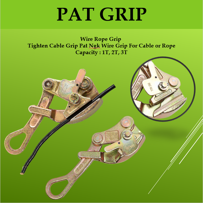 HIGH QUALITY PAT GRIP or come along 1T 2T 3T WIRE ROPE GRIP CABLE GRIP ...