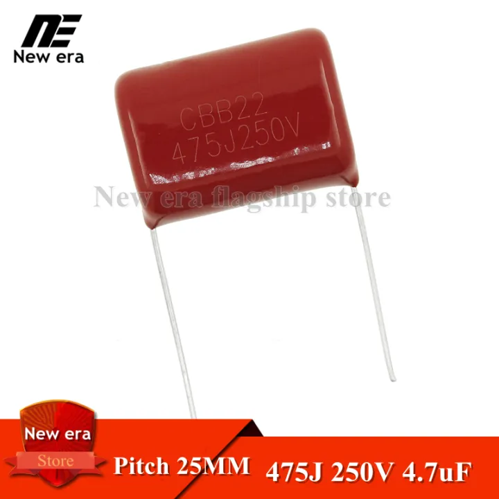 5Pcs CBB22 475J 250V 4.7uF 475 CBB Capacitor Metallized Polypropylene ...