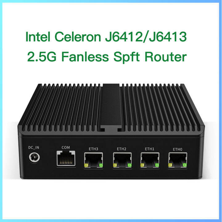 G30W Fanless Mini PC Firewall Appliance Celeron J6412 J6413 4x2.5GE Industrial Automation IoT ...