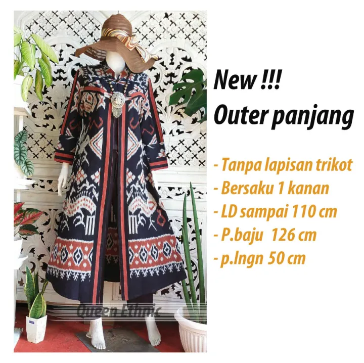 Long Outer Tenun Ikat Tradisional/ LIMITED EDITION!! Outer Lengan ...