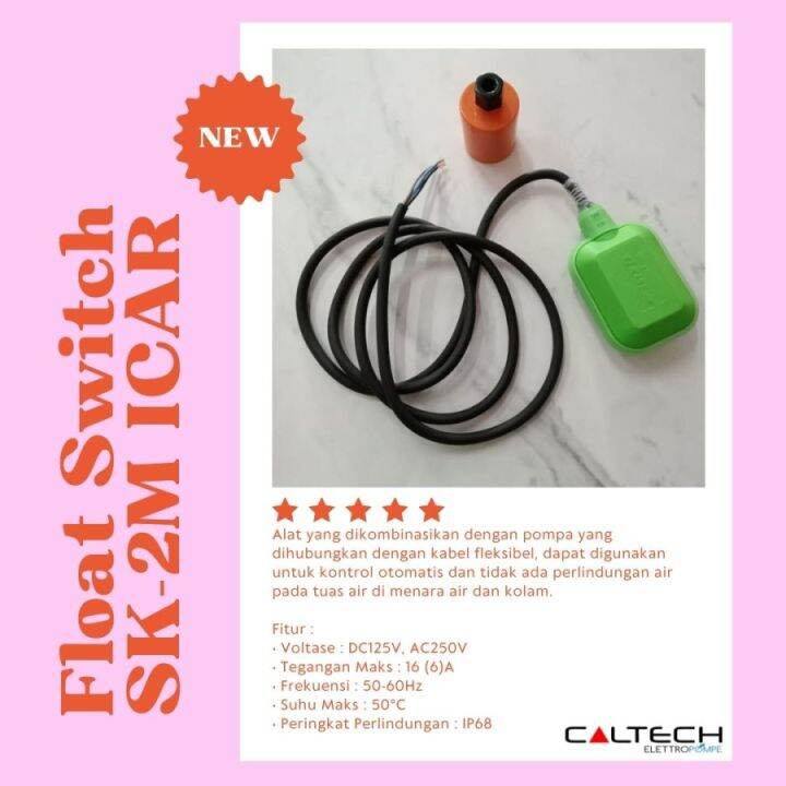 float switch caltech 2 meter FLOAT SWITCH 2 METER OTOMATIS TANDON ATAS POMPA CEL:UP CALTECH ...