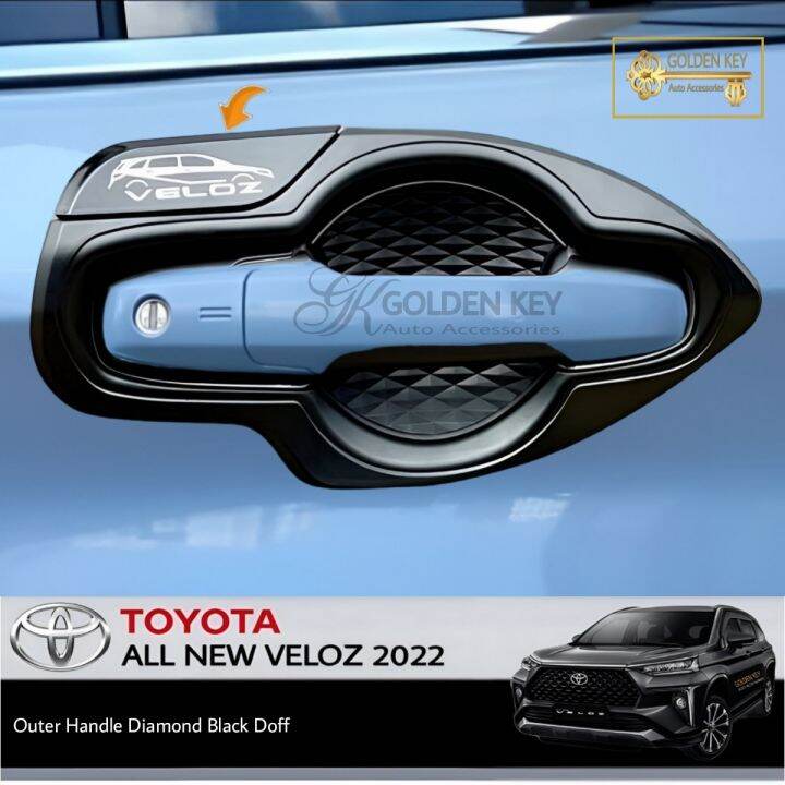 Outer Handle All New Veloz 2022 Mangkok Pintu Diamond Black Doff | Lazada Indonesia