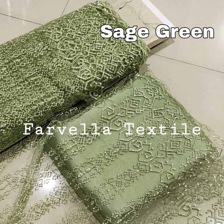 BAHAN KAIN BROKAT PER KELIPATAN 1/2 (SETENGAH) Meter Kain Brokat Tile ...