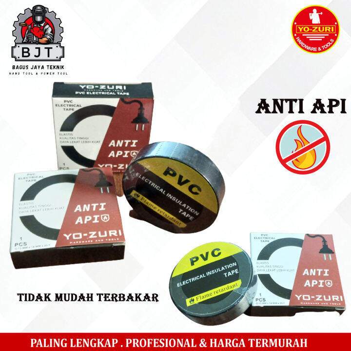 ISOLASI LISTRIK HITAM TAHAN PANAS DAN ANTI API YO-ZURI ELEKTRIK DOUBLE ...