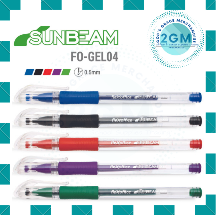 SUNBEAM GELPEN Flexoffice, Tip size: 0.5mm, COLORS: BLACK, BLUE, RED ...