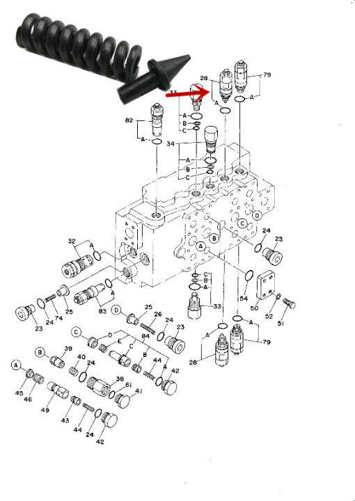 EX200-1 / EX220-1 / EX300-1 HYDRAULIC EXCAVATOR CONTROL VALVE RELIEF ...