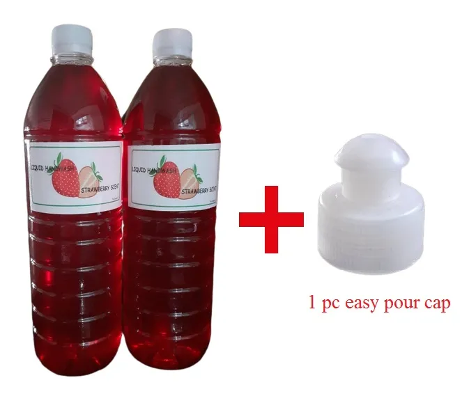 Liquid Handwash Strawberry Scent 2 x 1L with Free Easy-Pour Cap | Lazada PH