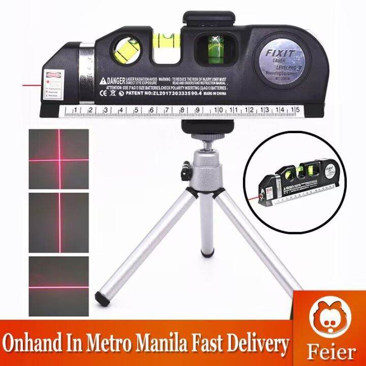 【Free Holder+Battery】Multifunctional Laser Leveler with Tape Ruler Multipurpose Laser Level PR03 ...