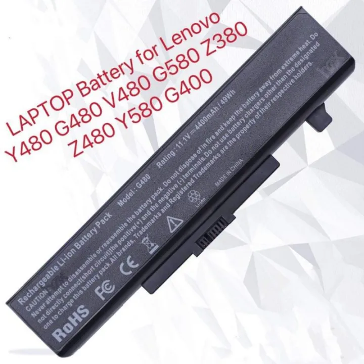 LAPTOP Battery for Lenovo Y480 G480 V480 G580 Z380 Z480 Y580 G400 | Lazada PH