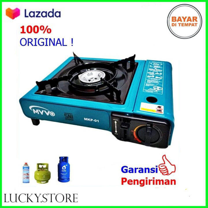 Kompor Gas Portable Myvo MKP-01 2 in 1 Bisa LPG 8 Gas Kaleng | Lazada Indonesia