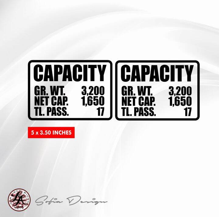 Capacity Sticker Cut out Vinyl Sticker | Lazada PH