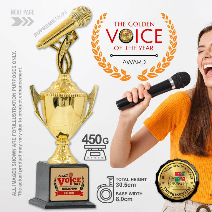 Golden Microphone Trophy Award for Singing, Karaoke, and Music ...