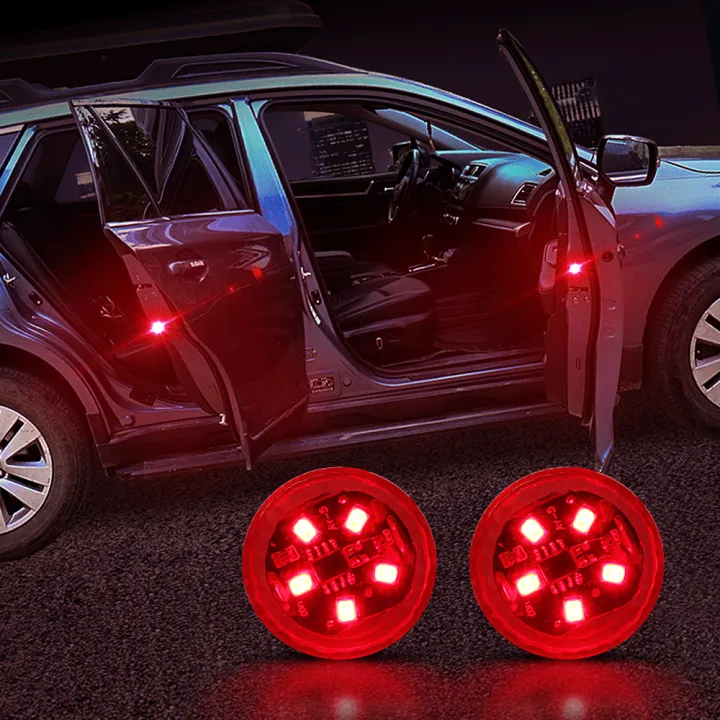 2 Piece Led Car Door Light Wireless Magnetic Induction Strobe Flashing ...