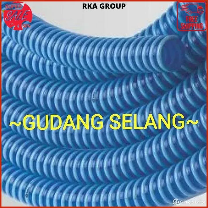 Selang Hisap Spiral Biru Size 3"/Selang Pompa & Irigasi/Pvc Suction ...