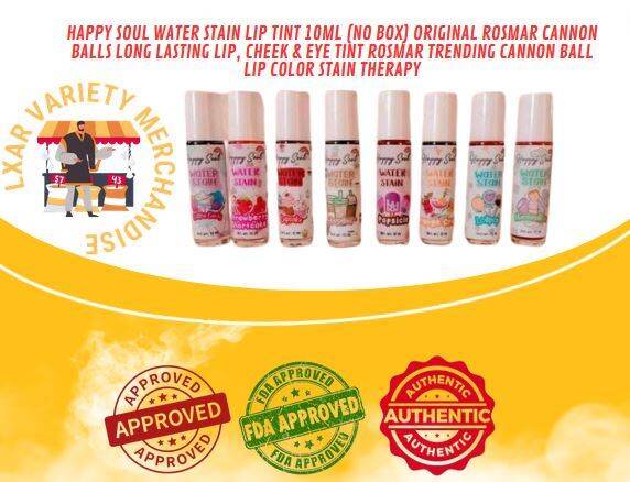 Happy Soul Water Stain Lip Tint 10ml (NO BOX) ORIGINAL ROSMAR CANNON ...