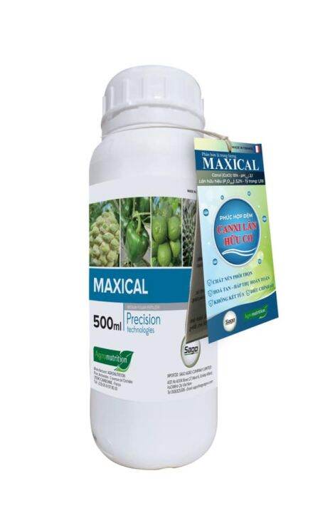 Phân bón lá MAXICAL (500ml) công nghệ phức hợp đệm hữu cơ cho phép kết ...