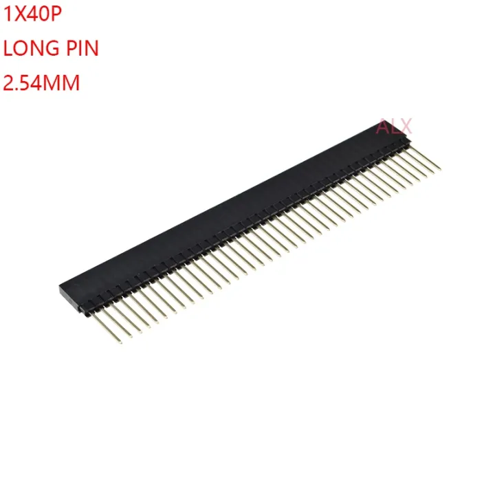 5PCS 1x40 PIN single Row Straight FEMALE PIN HEADER 2.54MM PITCH pin long 12MM Strip Connector ...