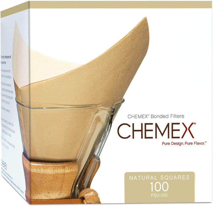 Chemex Bonded Filter - Natural Square - 100 ct - Exclusive Packaging ...