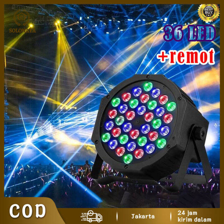 Lampu Sorot Disco 36 LED RGB Plastic Mini Flat Stage Par Light / LED ...