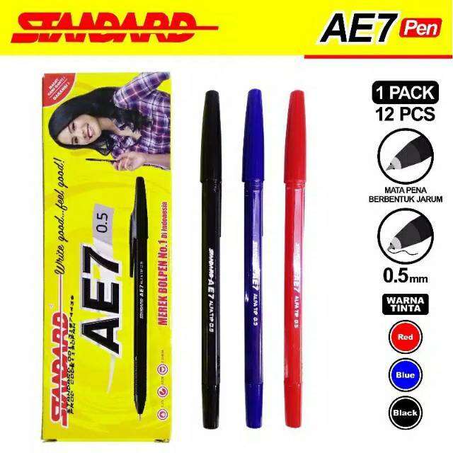 Pulpen AE7 Standard Pulpen Standard 1 Pak Murah Aneka Warna | Lazada Indonesia