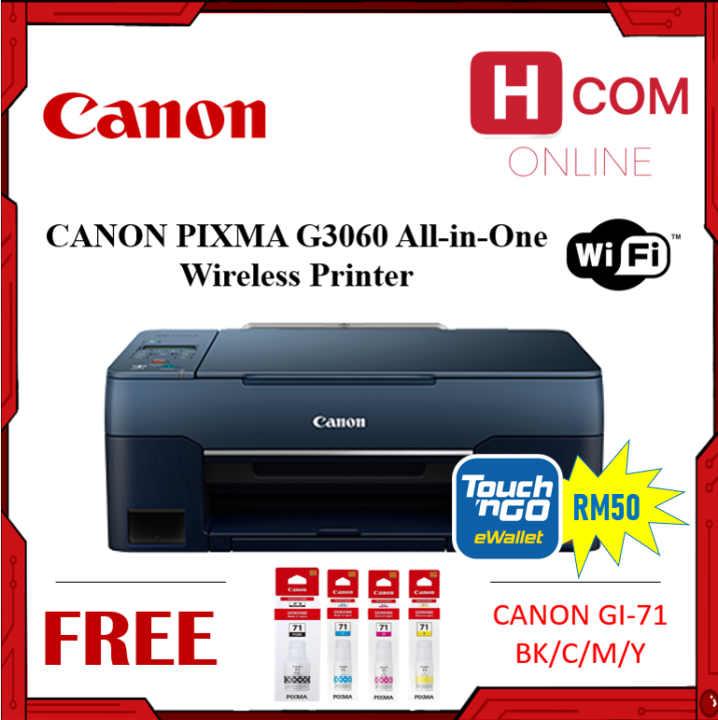 CANON PIXMA G3060 All-in-One Wireless Printer - Print / Scan / Copy ...