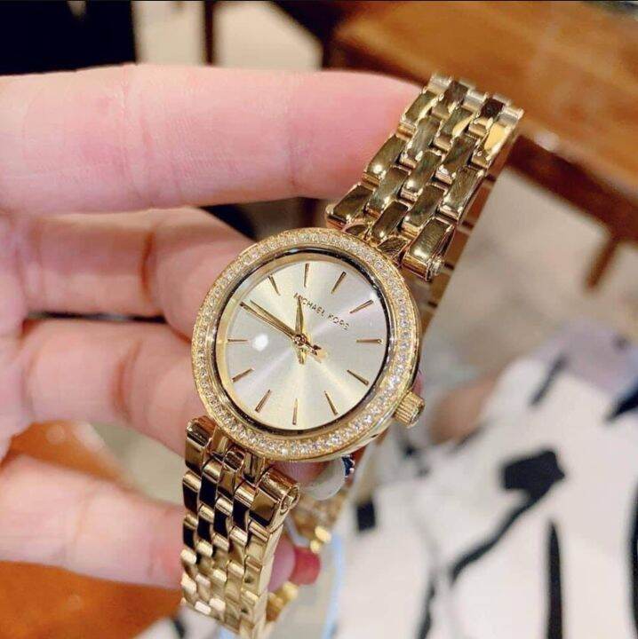 Authentic Michael Kors Mini Darci Champagne Dial Gold-tone Ladies Watch ...