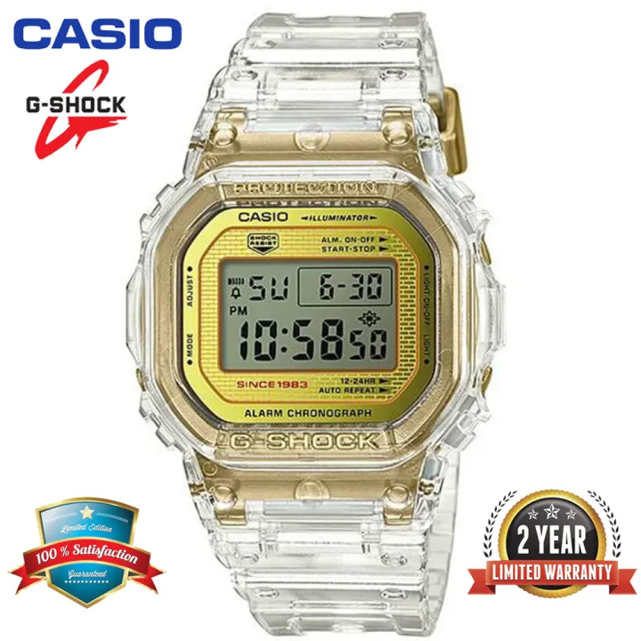 ต้นฉบับ G-Shock DW5035 ฉบับครบรอบ 35 ปี ผู้ชายกีฬานาฬิกาคู่แสดงเวลา 100 ...