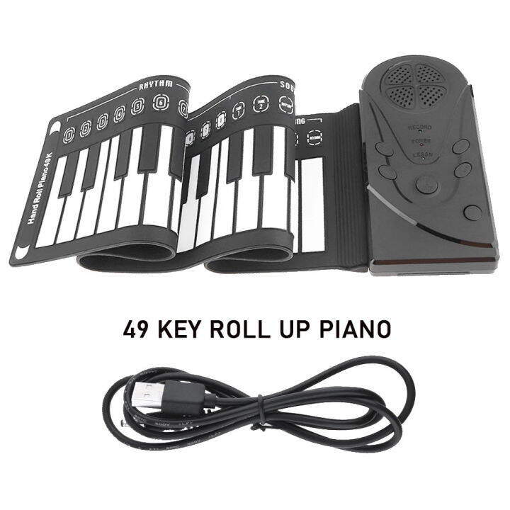 49 Keys Flexible Roll Up Piano Electronic Soft Keyboard Piano Silicone Rubber Keyboard | Lazada PH