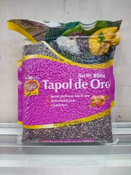 Jordan farms tapol de oro sweet glutinous black rice 800g | Lazada PH