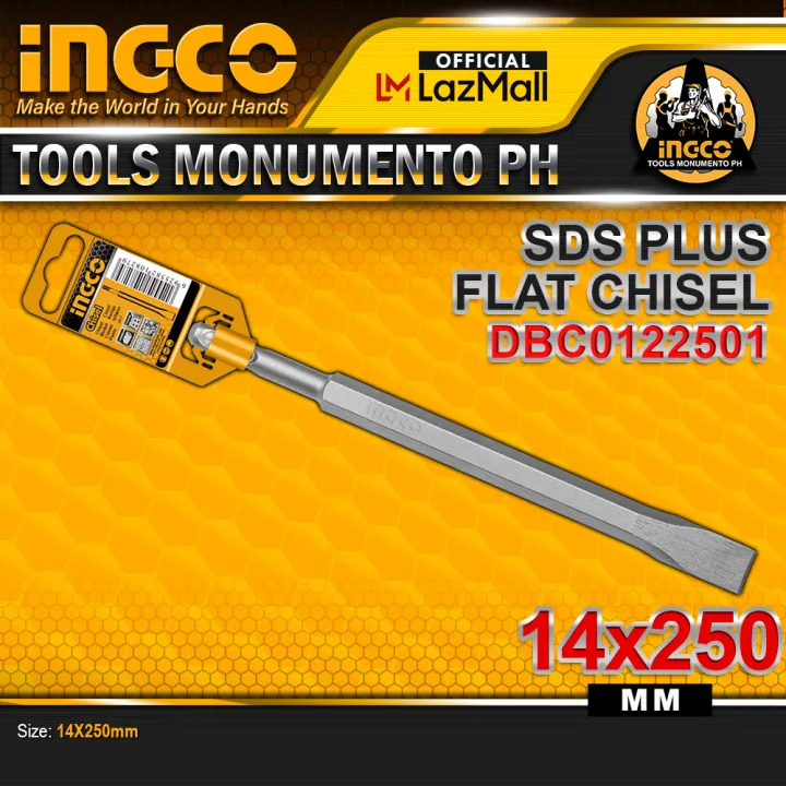 INGCO 14x250mm SDS PLUS FLAT Chisel (DBC0122501) | Lazada PH
