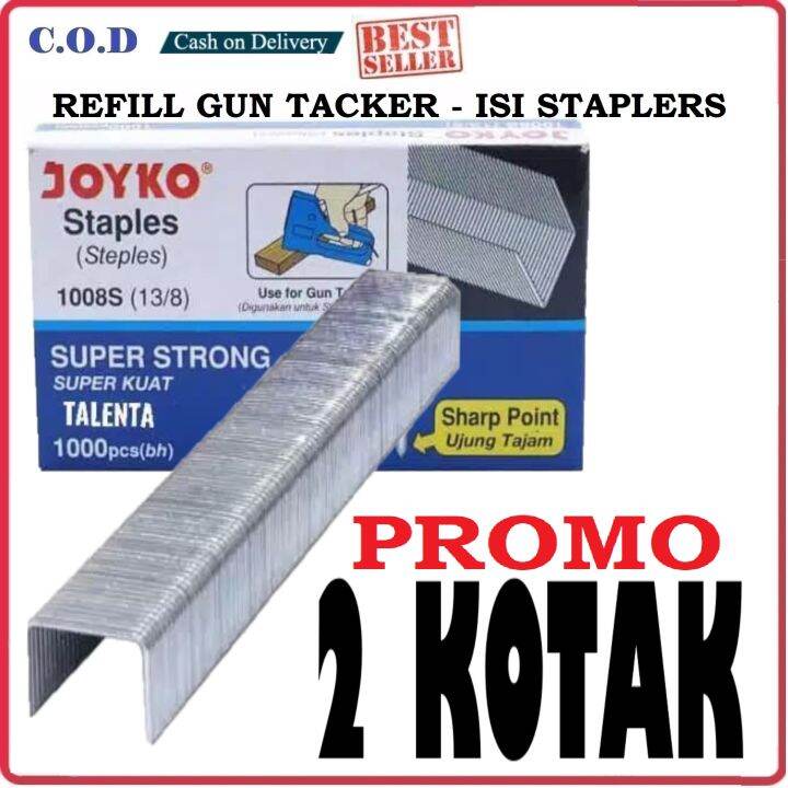 ( PROMO ISI 2 KOTAK ) Isi Staples Tembak Joyko Ukuran 13/8 Cocok Untuk ...