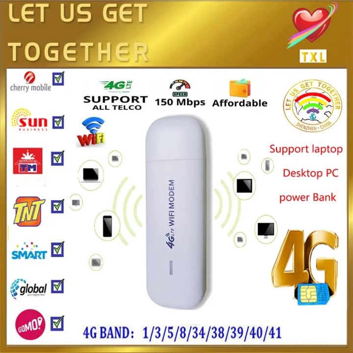 【2022】【Ready stock】 4G LTE Unlocked Universal Portable USB Modem Network Adapter with WiFi ...
