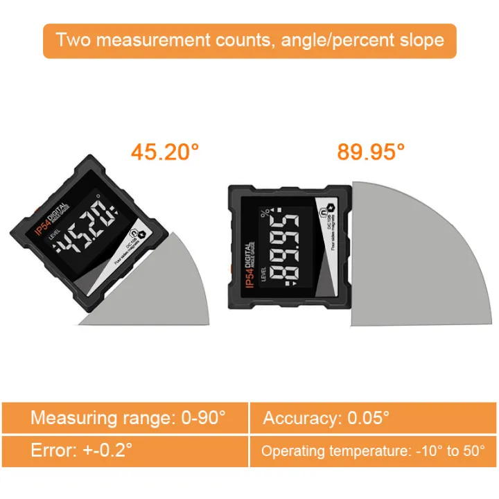 Digital Angle Inclinometer Gauge Angle Finder Level Box Protractor 4 ...
