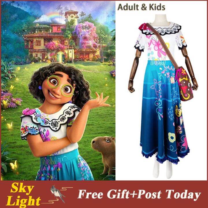 * Encanto Cosplay Adult Isabella Mirabel Madrigal Costume Dolores Pepa ... * Encanto Cosplay Adult Isabella Mirabel Madrigal Costume Dolores Pepa ...