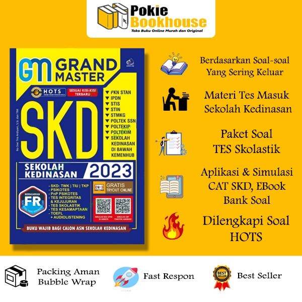 Original Best Seller Grand Master Skd Tes Masuk Sekolah Kedinasan 2023