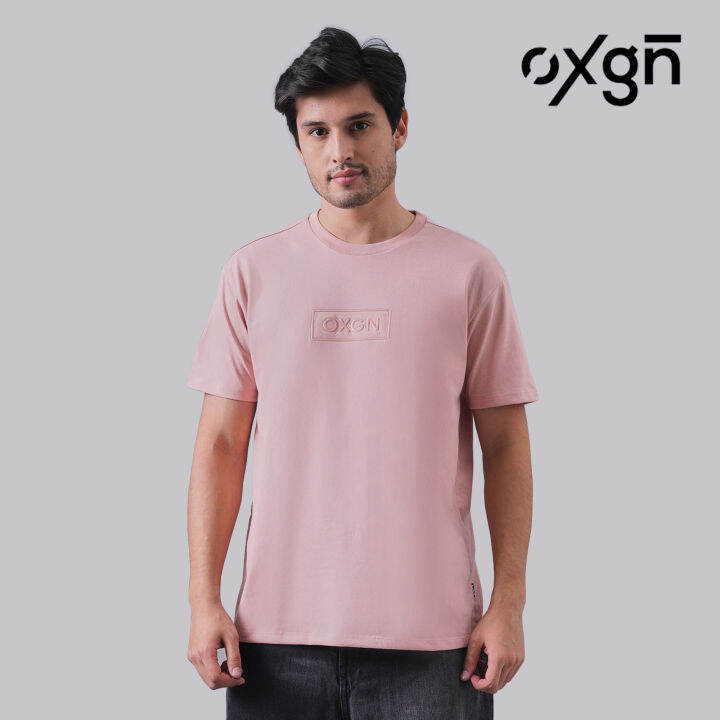OXGN Logo Regular Fit Graphic T-Shirt With Special Print for Men (Blush ...